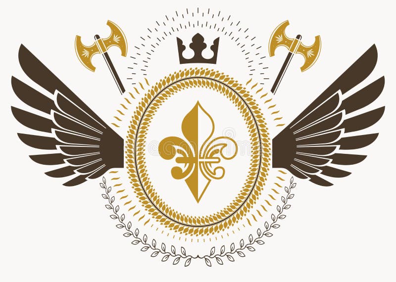 Heraldic Sign Made Using Vector Vintage Elements, Armory and Roy Stock ...