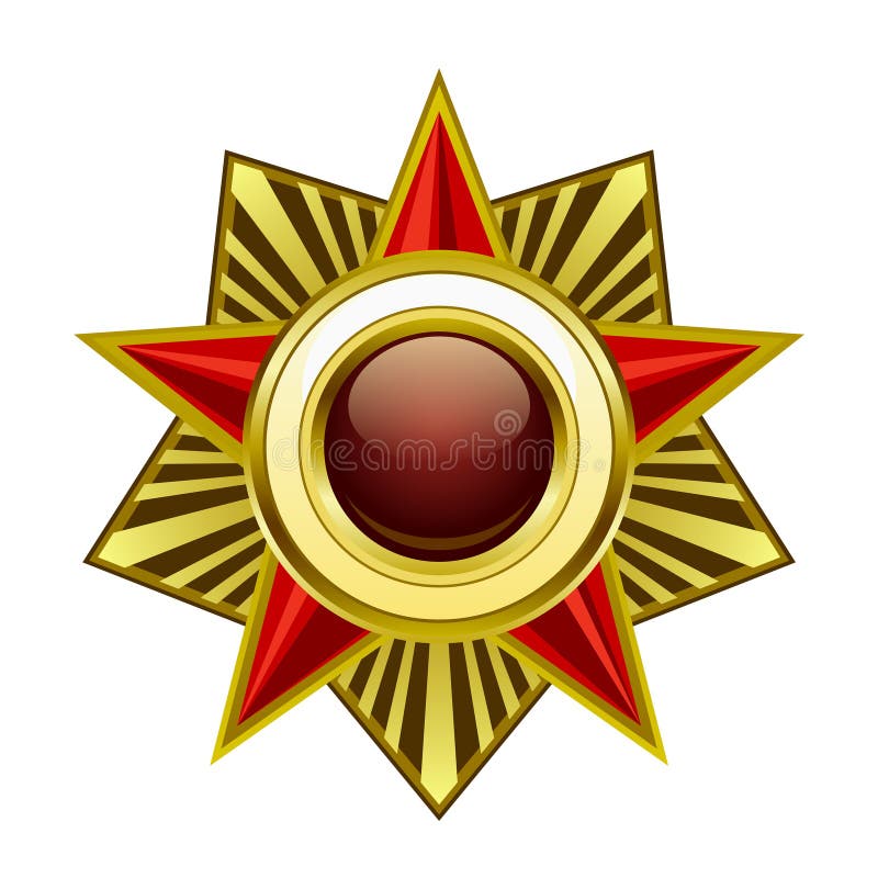 Heraldic red star vector stock vector. Illustration of heraldry - 3035281