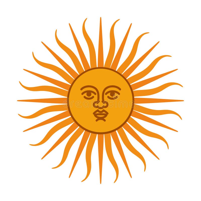 Heraldic sun illustration stock vector. Illustration of element - 103283416