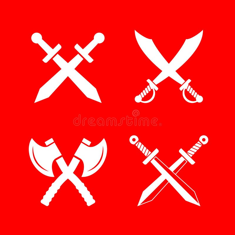 Crossed Sword Icon, Pirates Symbol Stock Vector - Illustration of icon ...