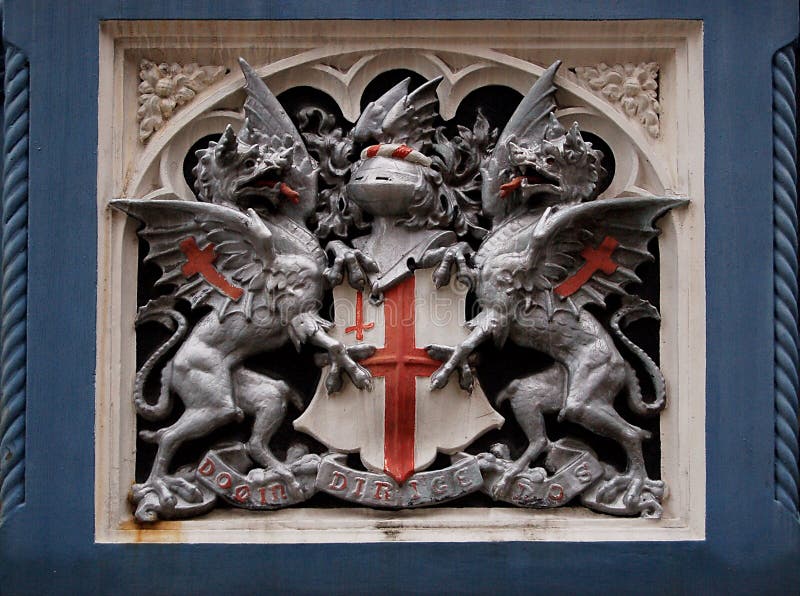 Heraldic Symbol on Tower Bridge, London Stock Photo - Image of london ...