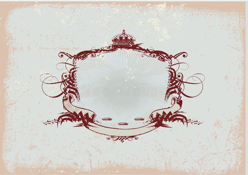 Heraldic frame stock vector. Illustration of bright, fashioned - 13235986