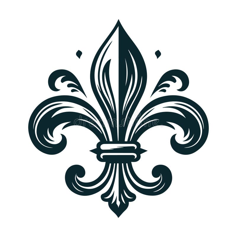 Heraldic Vintage Crest Flower Fleur De Lis Logo Template Stock Vector ...