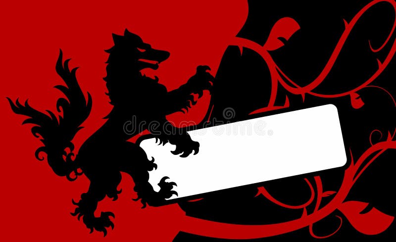 Heraldic Wolf Coat of Arms Crest Tattoo Crown Stock Vector ...
