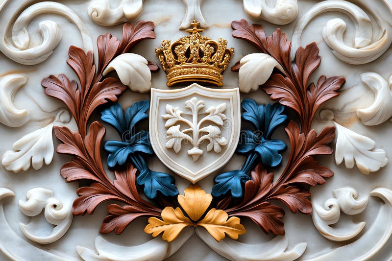 Heraldic Wreath, Intertwined Colors, Crown Beneath Crest Symbolizes ...