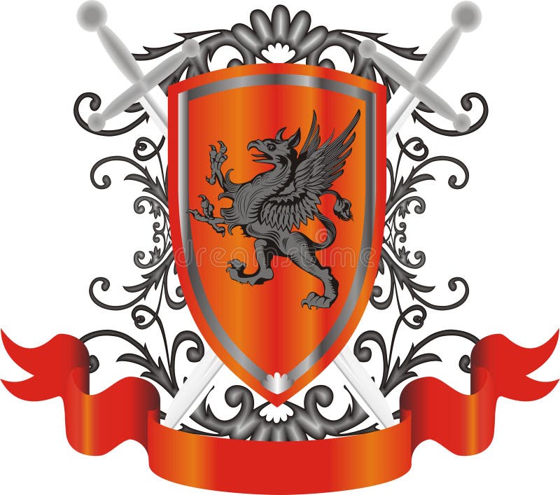Heraldisches Symbol vektor abbildung. Illustration von elemente - 8441269