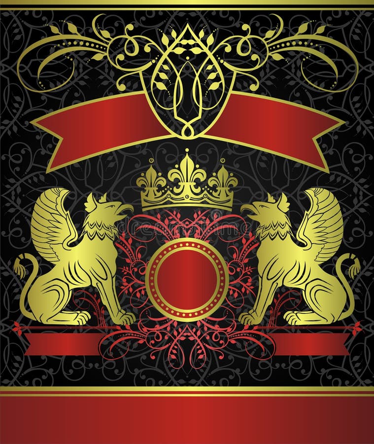 Modern heraldry design stock vector. Illustration of crown - 9155465