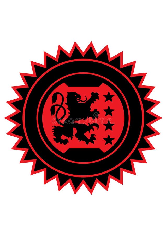 Heraldry lion stock vector. Illustration of king, heraldry - 37257055