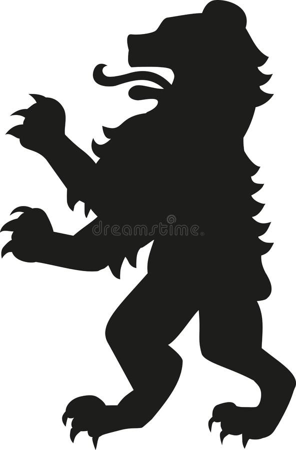 Heraldry with bear head stock vector. Illustration of decorative - 9881046