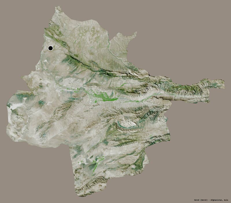 Herat, Province of Afghanistan, on Solid. Satellite Stock Illustration ...