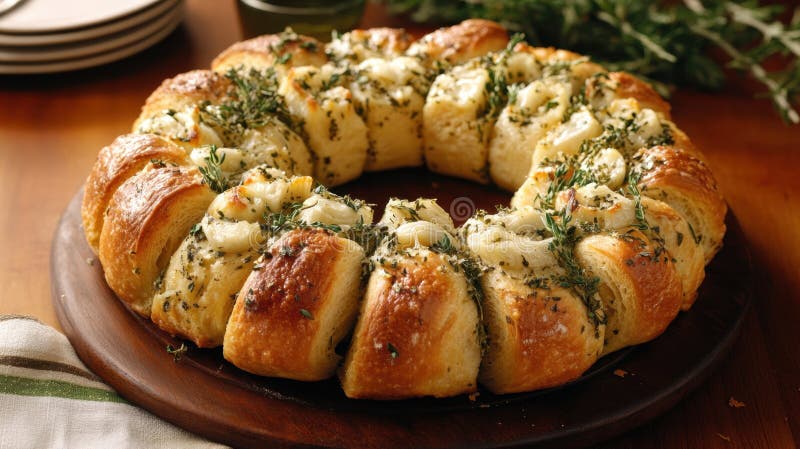 Herb and Cheese Pull-apart Bread with Fresh Rosemary and Garlic Stock ...