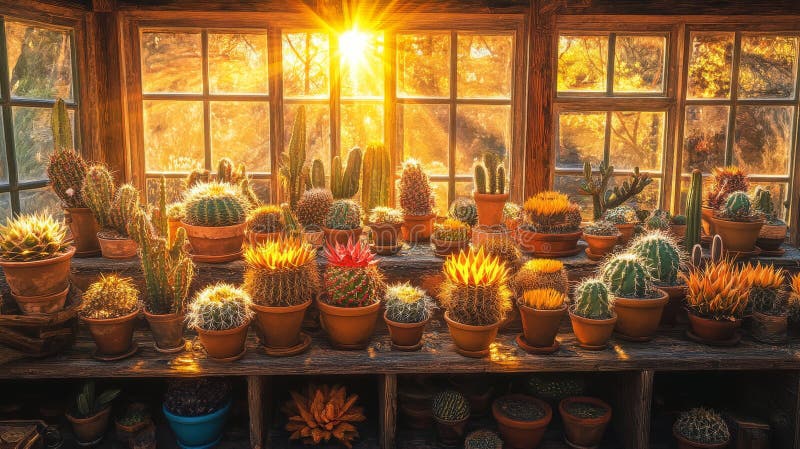Herb Garden on a Sunny Windowsill with Indoor Plants and Sunlight Stock ...