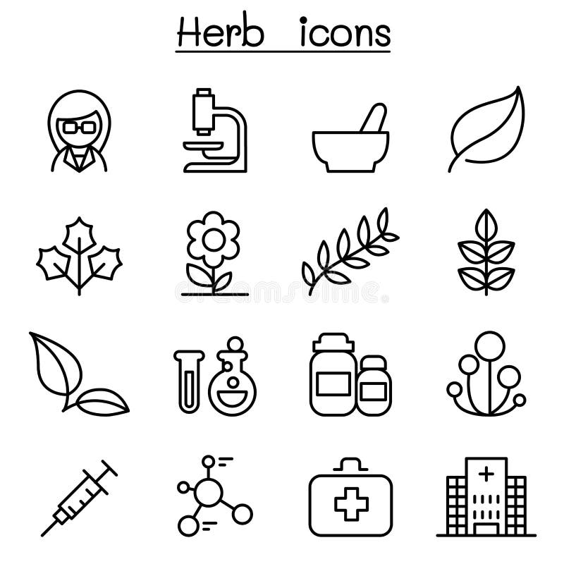 Herb icon stock vector. Illustration of ayurveda, black - 47760914