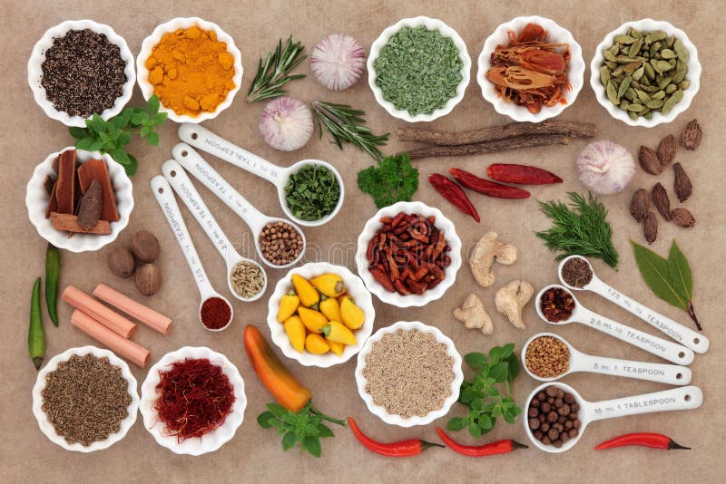 Herb and Spice Ingredients stock photo. Image of measure - 50805296