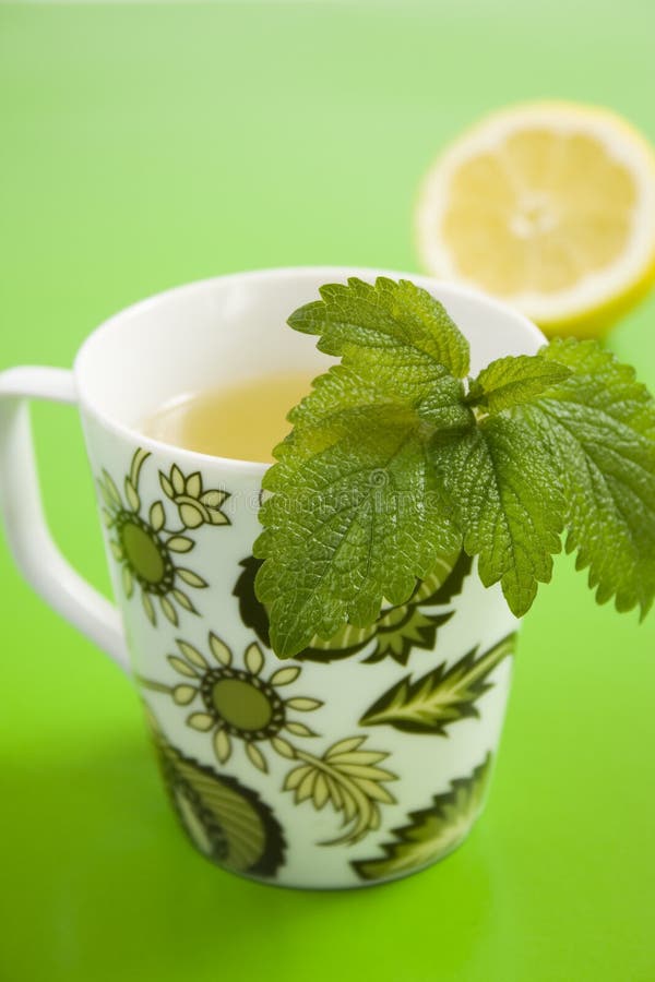 Herb Tea with Lemon and Lemongrass Stock Image - Image of balm, benefit ...
