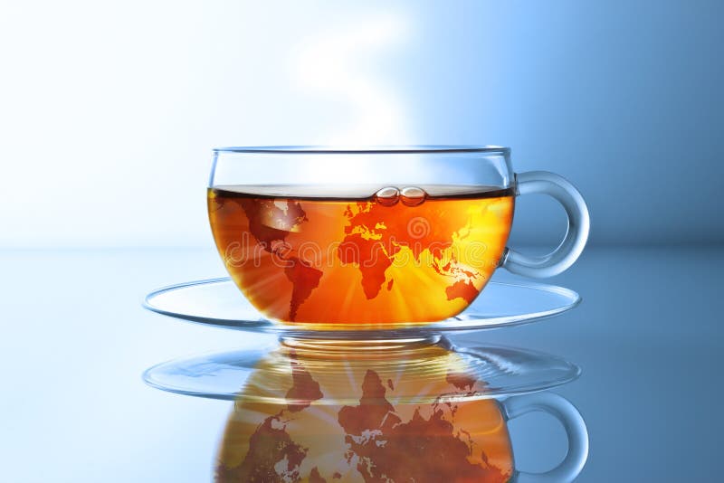 Herbaciana Światowa Globalna Mapa Obraz Stock - Obraz złożonej z ...