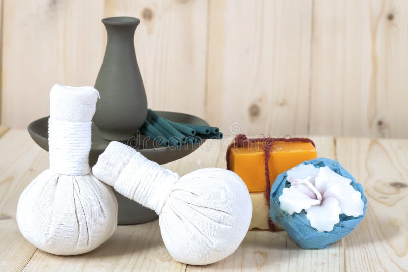 Herbal Ball Spa and Wellness Setting Stock Image - Image of autumn ...