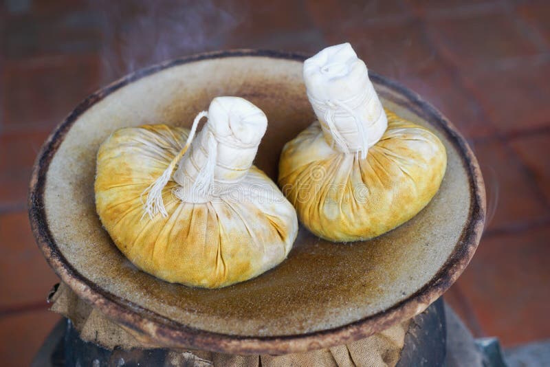 Herbal compress ball stock image. Image of health, thai - 89791251