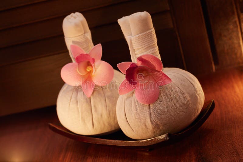 Herbal Compress Balls stock photo. Image of pink, lifestyles - 31309082