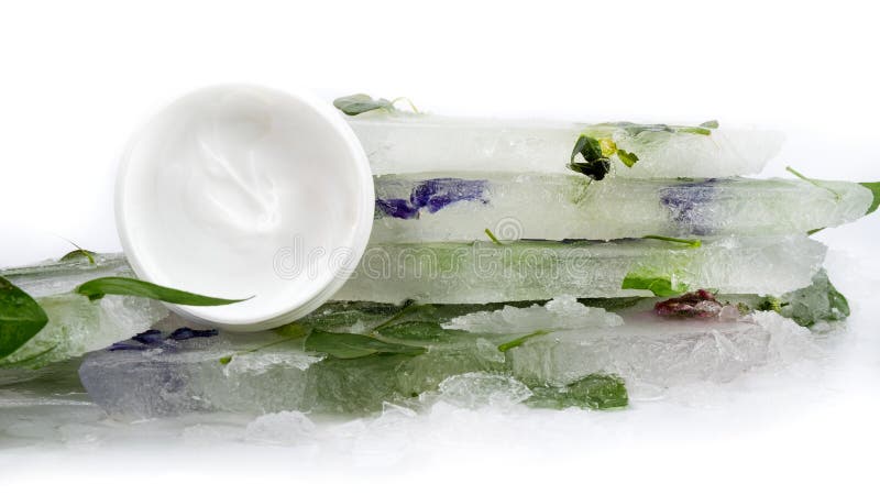 Herbal Cooling Cream, Proper Skin Care Stock Image - Image of care ...