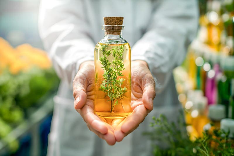 Herbal Extraction Process in Laboratory. Stock Illustration ...