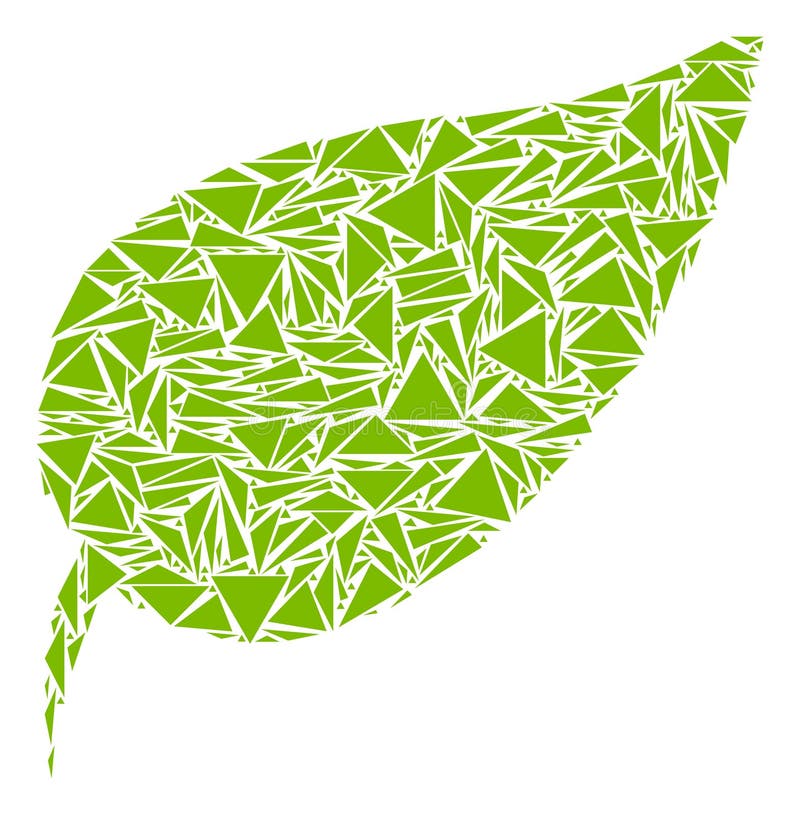 Herbal Leaf Mosaic of Triangles Stock Vector - Illustration of botany ...