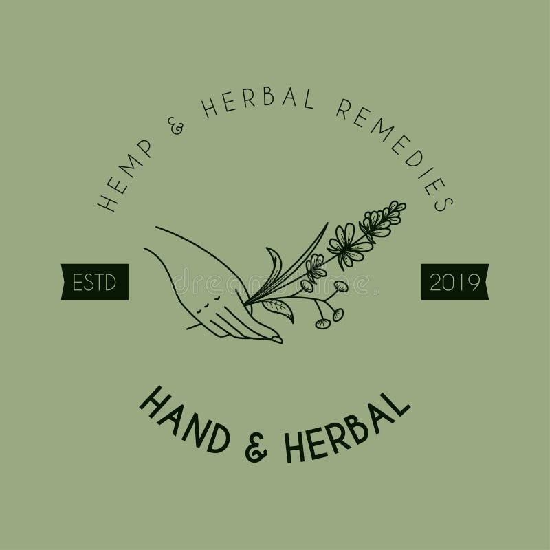 Herbal Logo Concept Vector stock vector. Illustration of massage ...