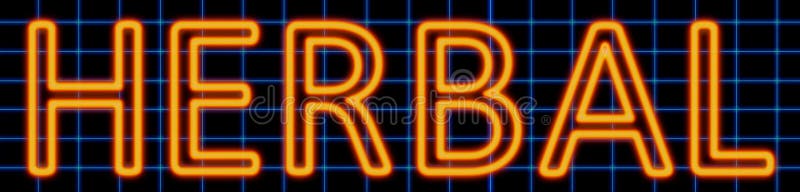 Herbal neon sign stock illustration. Illustration of collage - 115968579