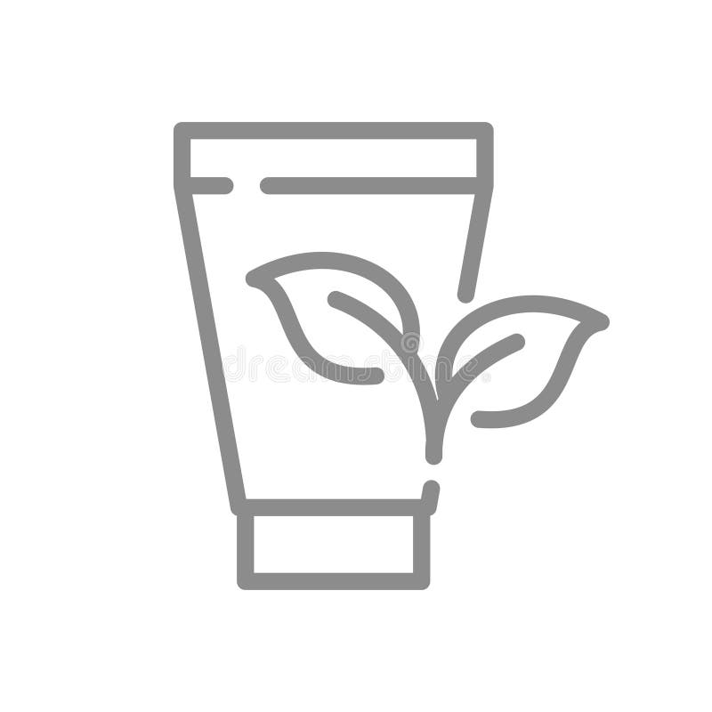 Herbal or Plant Based Cosmetics Icon Stock Illustration - Illustration ...