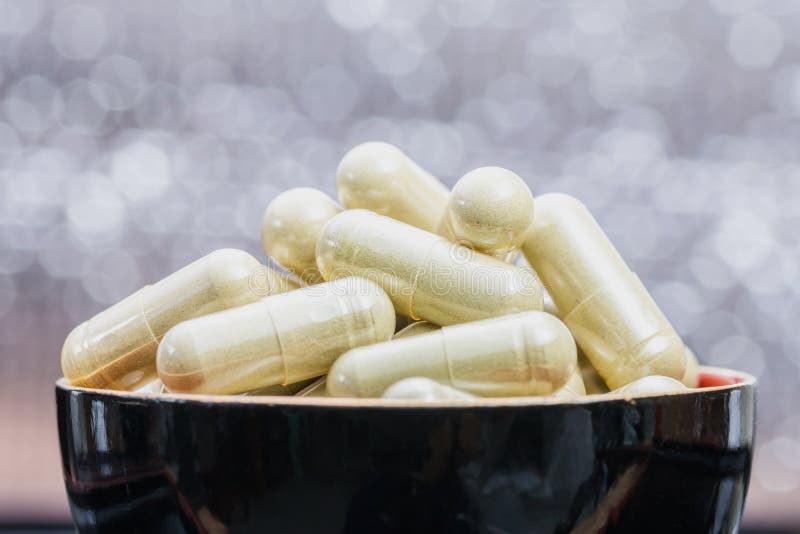 Herbal powder capsules stock image. Image of healthcare - 59197533