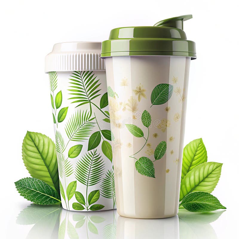 Herbal Protein Shake Packaging with Leaf Patterns and Soft Gradients ...