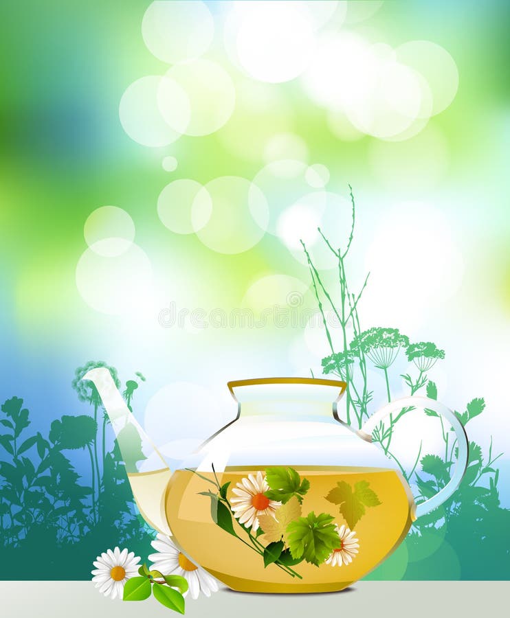 Herbal tea stock vector. Illustration of objects, herb - 181794522