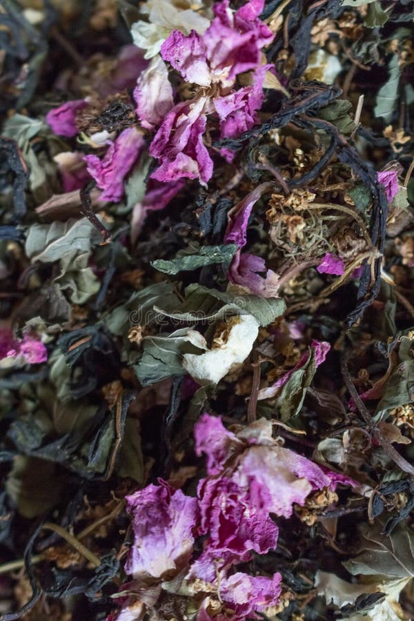 Herbal tea blend stock image. Image of pile, flower - 266513157