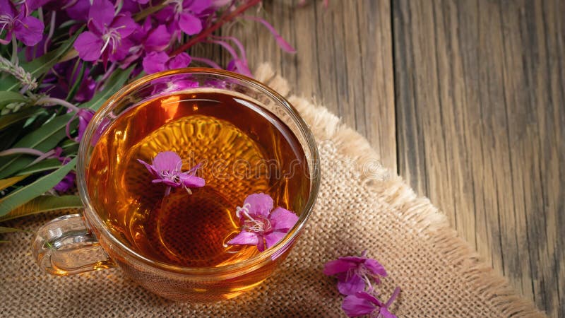 Herbal Tea Made from Fireweed Known As Blooming Sally in Cup, Copy ...