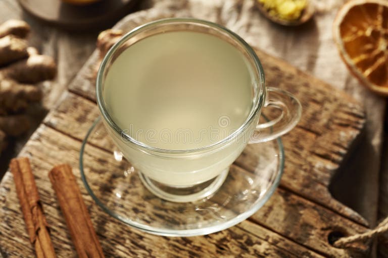 Herbal Tea Made of Fresh Ginger Root with Cinnamon Sticks Stock Photo ...