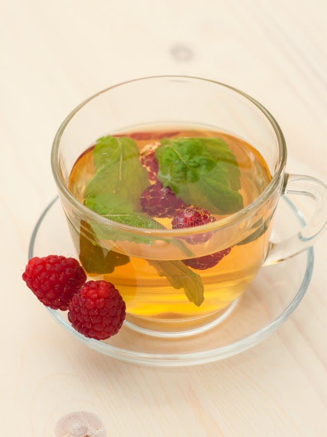 Herbal Tea with Mint and Berry Stock Photo - Image of mint, healthy ...