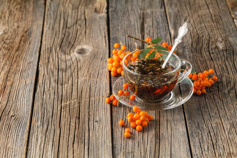 Herbal Tea on Rustic Wooden Table Stock Image - Image of liquid, black ...