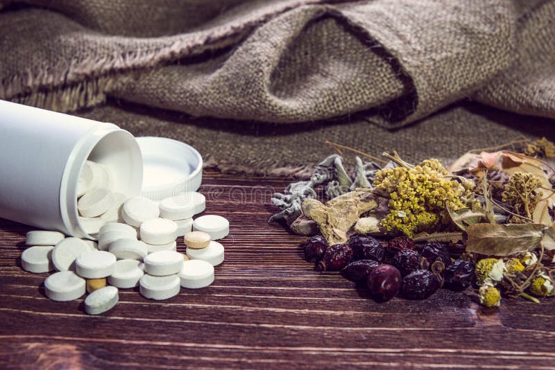 Herbal Teas and Drugs with Jute. Stock Image - Image of therapy, food ...