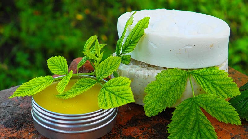 Herbalist Products Natural Balm and Soaps Stock Photo - Image of ...