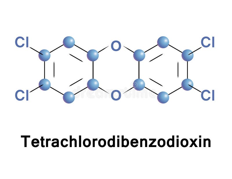 Modèle de la dioxine 3D illustration stock. Illustration du dioxine ...