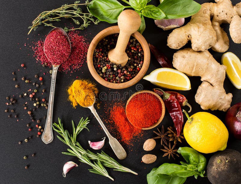Herbs Condiments and Spices Stock Image - Image of olive, spice: 70282861