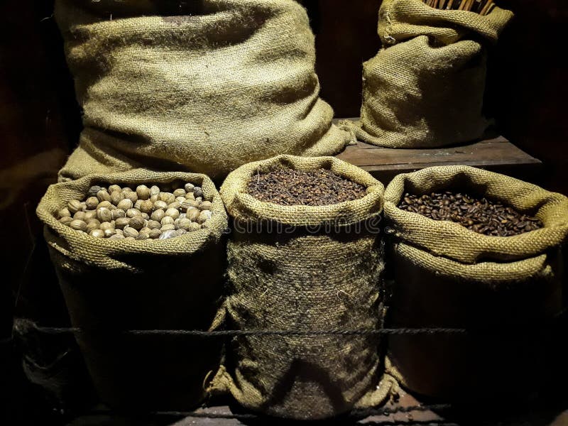 Spice Sack Display stock photo. Image of display, leaves - 24330268