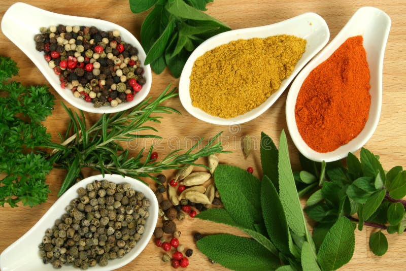 Herbs and spices stock image. Image of composition, oregano - 12698259
