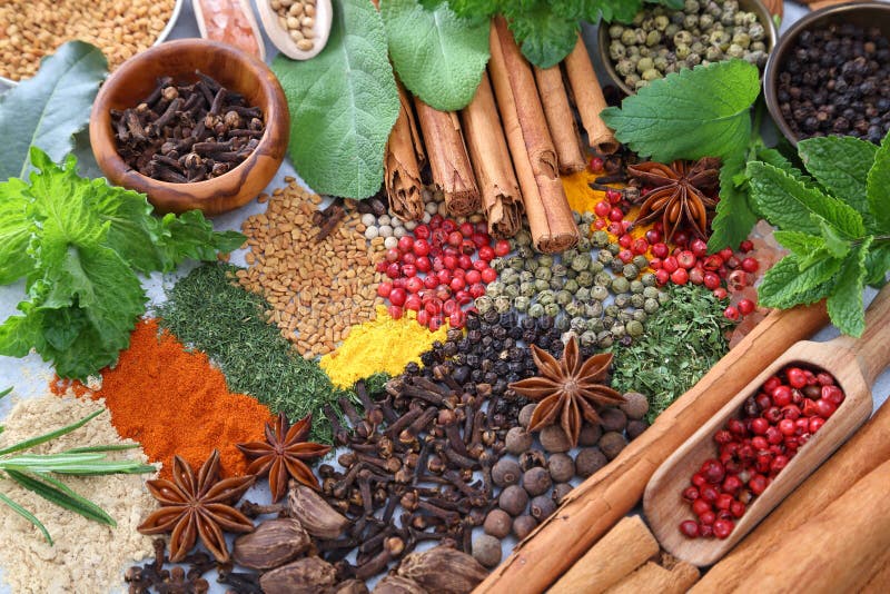 Herbs and spices. stock photo. Image of ground, cinnamon - 128242526