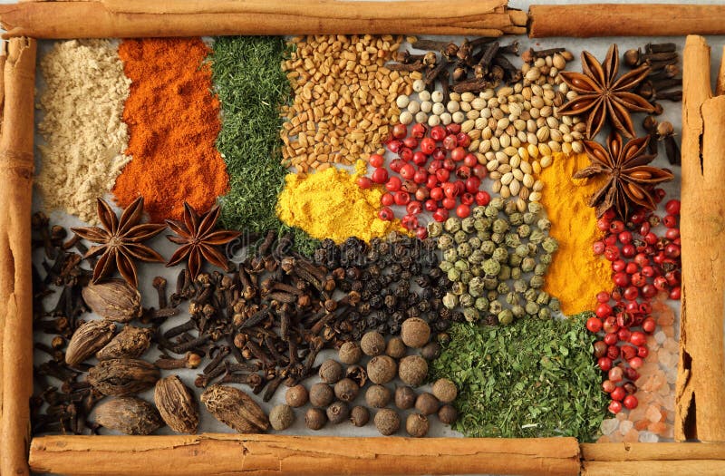 Herbs and spices. stock photo. Image of aromatic, additives - 94120812