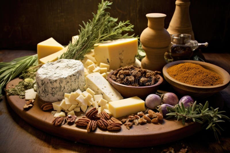 Herbs and Spices for Flavoring Artisanal Cheeses Stock Photo - Image of ...