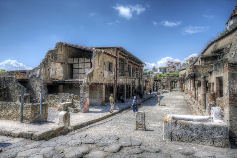 Herculaneum ruins - Forum stock photo. Image of forum - 170851380