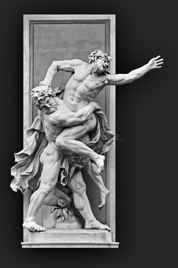 Hercules and Antaeus stock image. Image of europe, myth - 79360977
