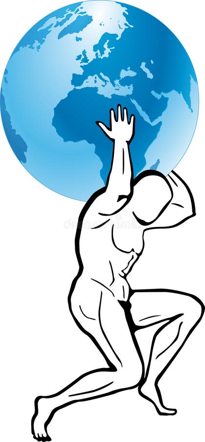 Hercules, atlas stock illustration. Illustration of strong - 10644746