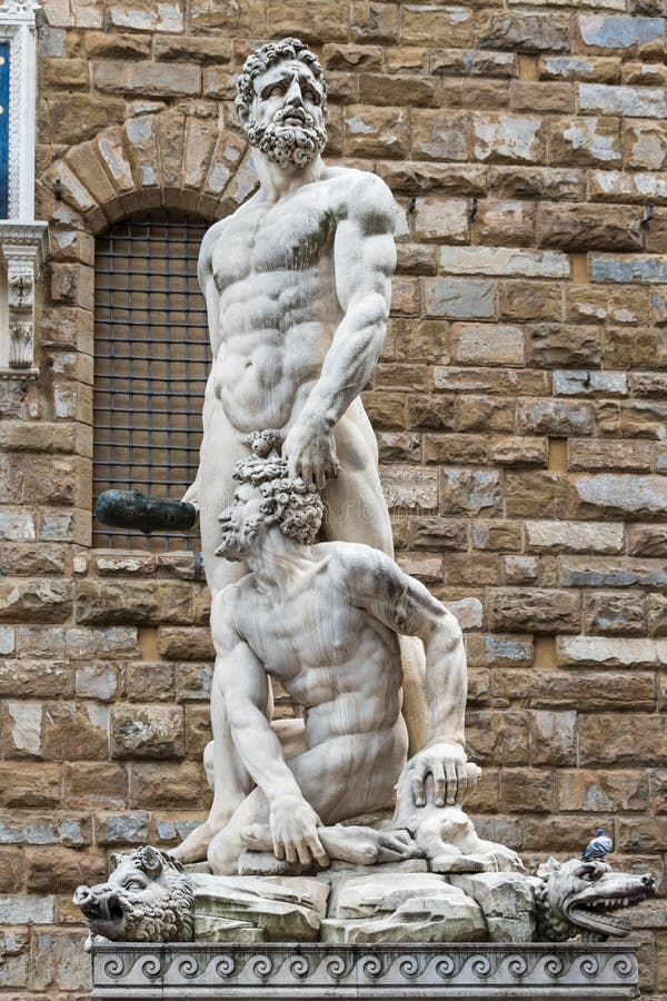 Hercules and Cacus statue stock photo. Image of power - 47478652